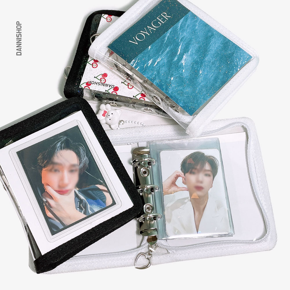 Size-up 3 hole Zipper Poca Binder Glitter Transparent – Korea Box